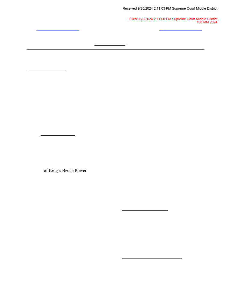 2024-09-20 - Bradford Cnty BOE No Answer Letter Re Kings Bench Applic ...