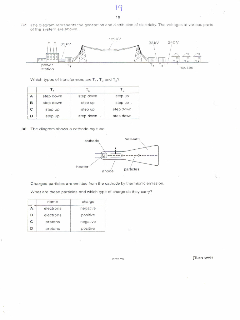 Bgcse Physics Paper 1 1999.2 | PDF