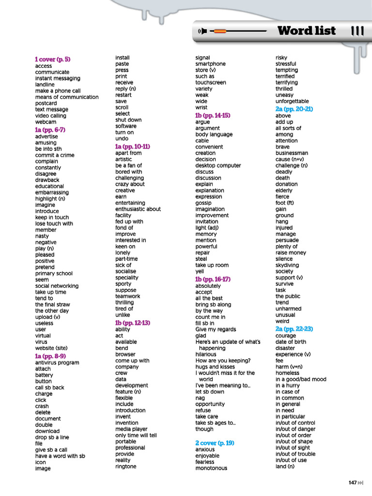 Full Blast Plus F4 Words List | PDF