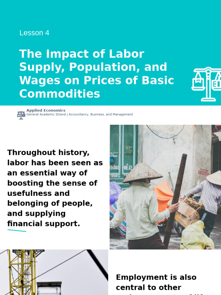 Grade 12 The Impact of Labor Supply Population and Wages On Prices of Basic Commodities | PDF