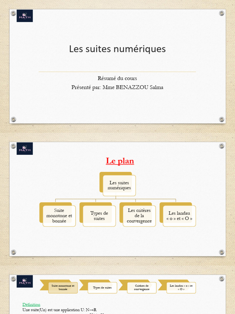 Les Suites Numeriques | PDF