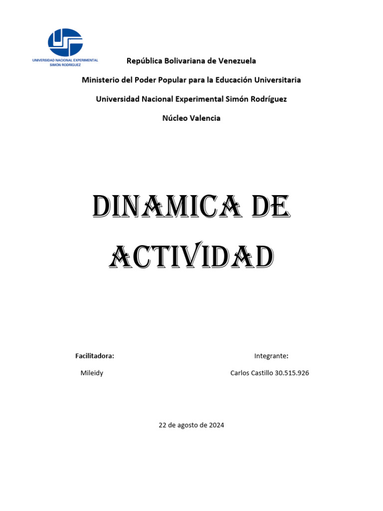 Dinamica de Actividad | PDF