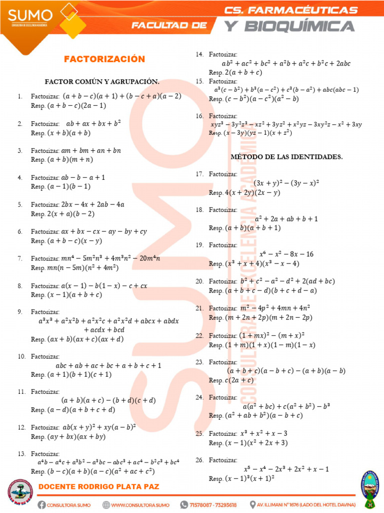 Factorización | PDF | Factorización