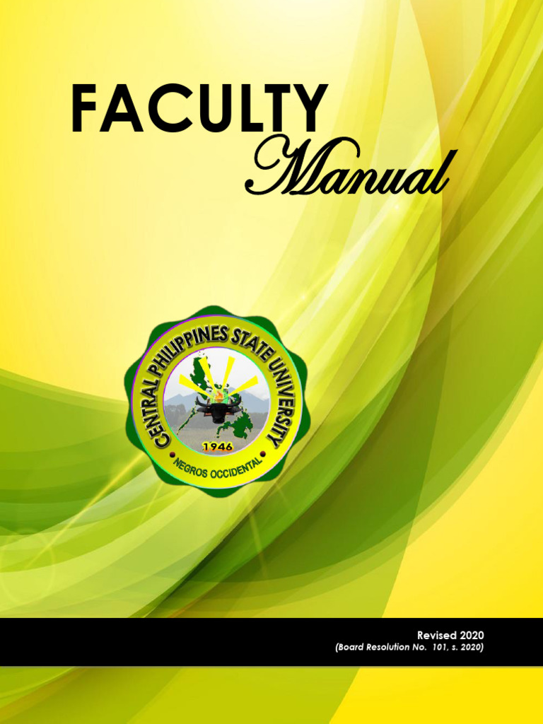 CPSU Faculty Manual 2020 101 BOR Edited | PDF