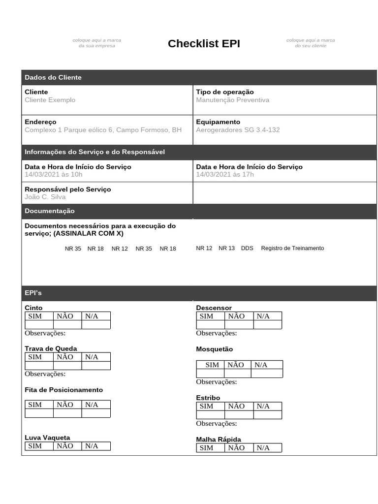 Check List - Epi | PDF