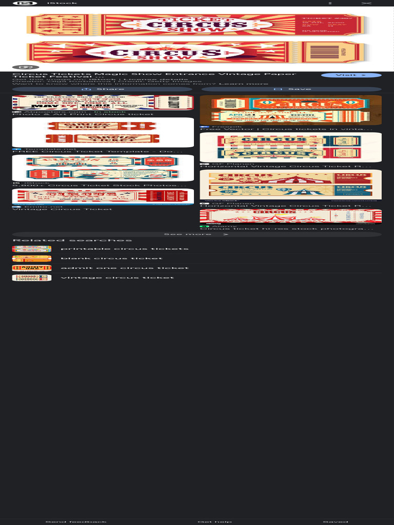 Circus Ticket - Google Search | PDF