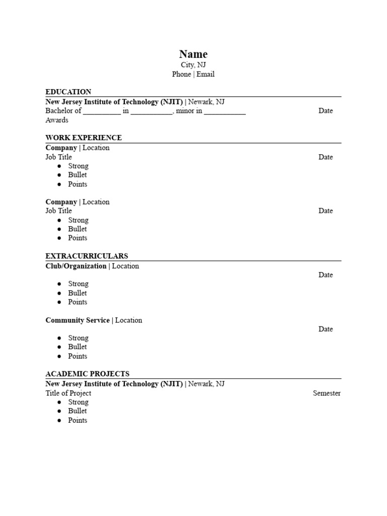 Basic Resume Template | PDF
