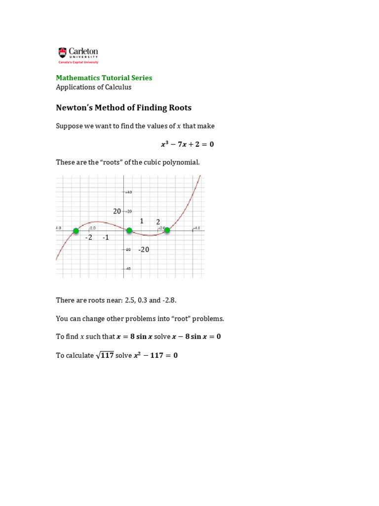 CUTuts App1 Newtons Method | PDF
