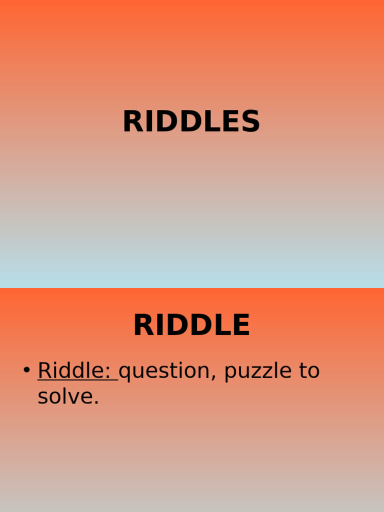 Riddles | PDF