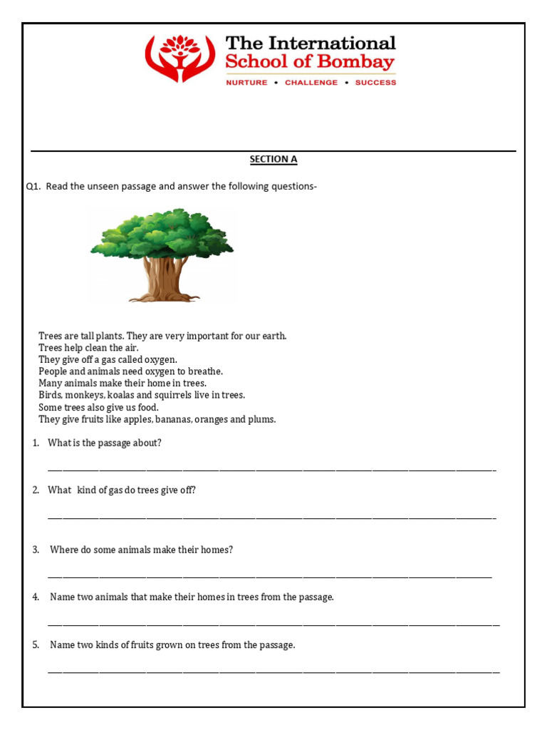 English Revision Sheet Class 2 | PDF