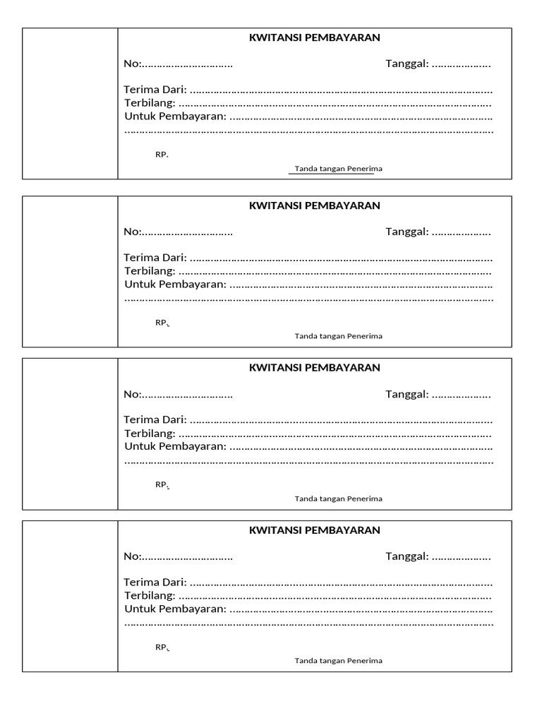 Kwitansi Kosong | PDF