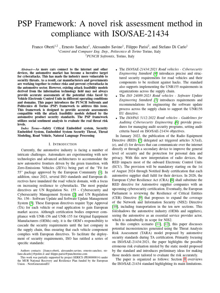 PSP Framework A Novel Risk Assessment Method in Co | PDF