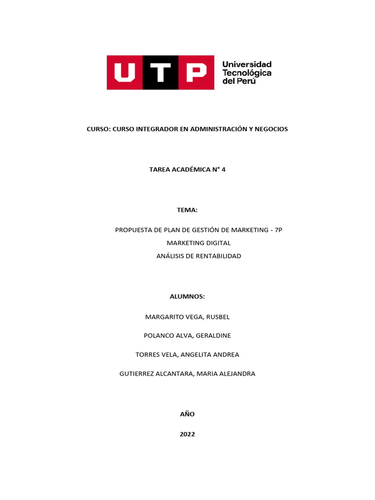 Proyecto Confruta - Doc - Tarea 4 | PDF