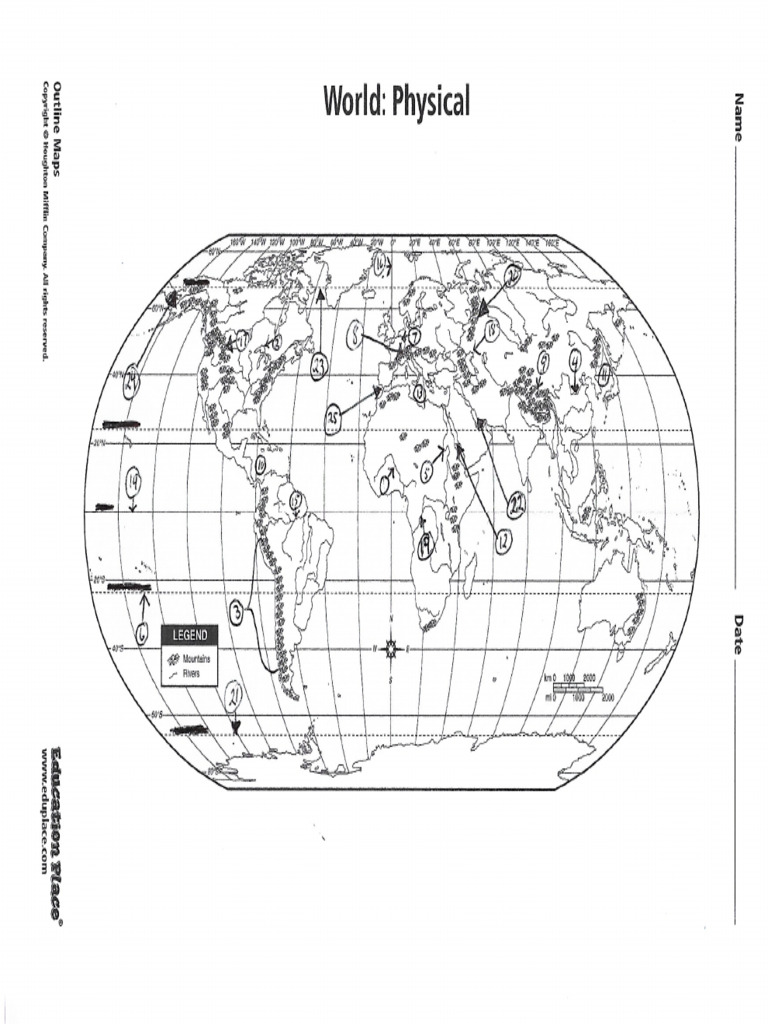World Physical Map Quiz | PDF