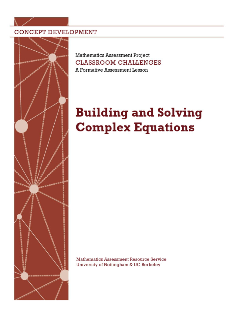 Building and Solving Complex Equations r1 | PDF | Equations ... Building and Solving Complex Equations r1 | PDF | Equations ...