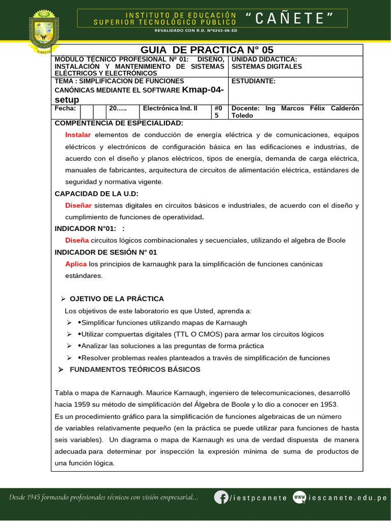 Prac #04 SISTEMAS DIGITALES Software Karnaug | PDF