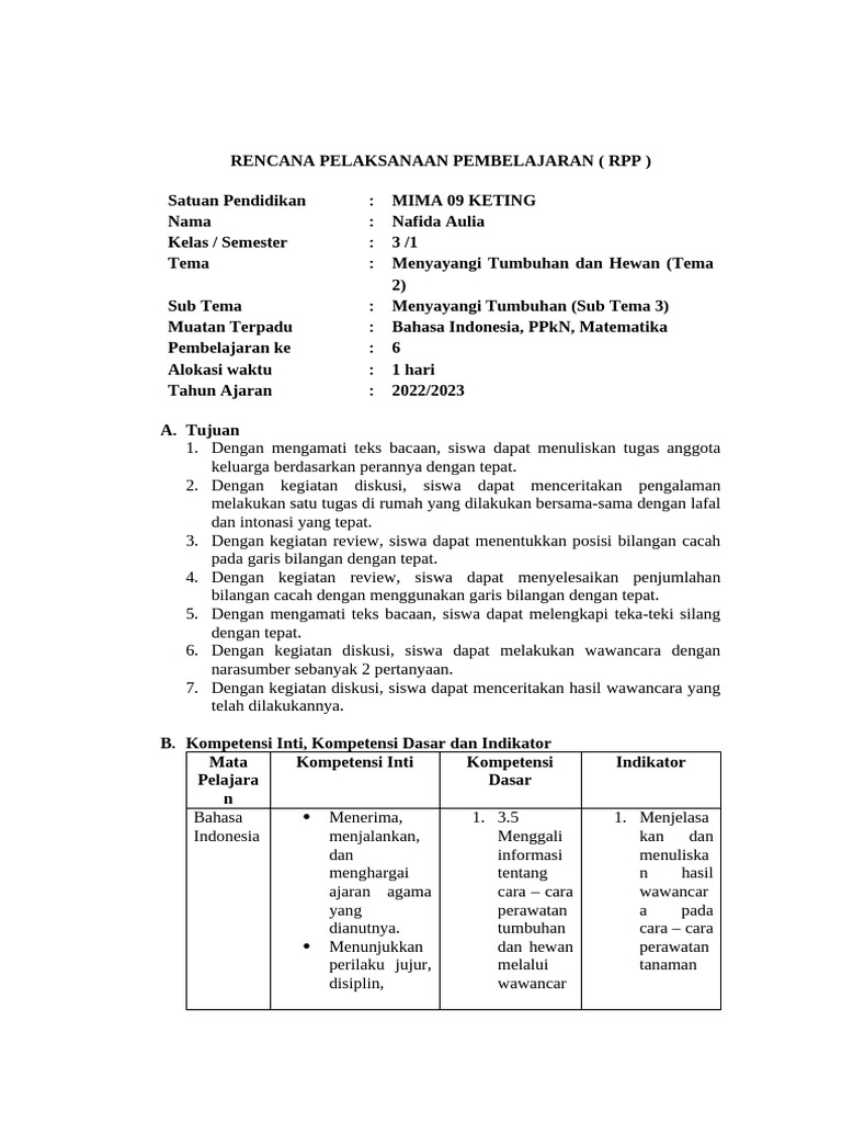RPP, PPL-2 (Tema 2 Sub 3 Pem.6) | PDF