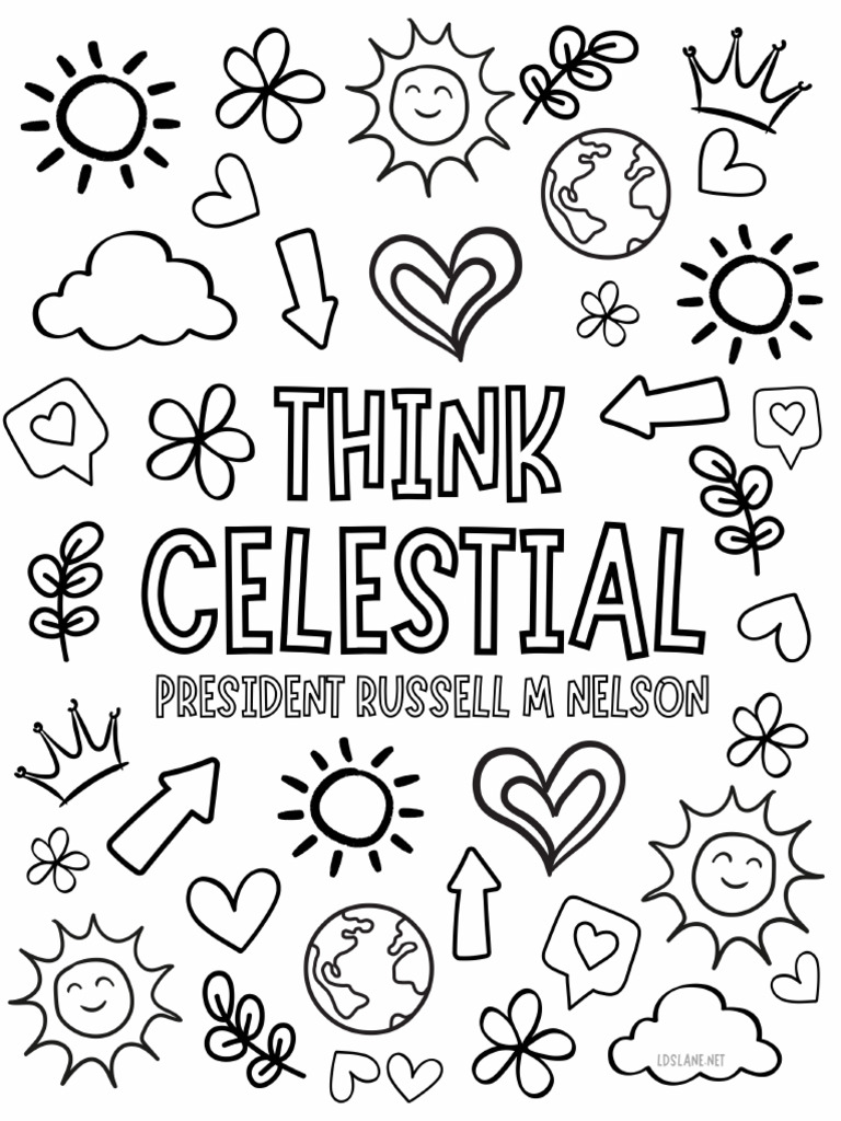 Think Celestial Coloring Page | PDF