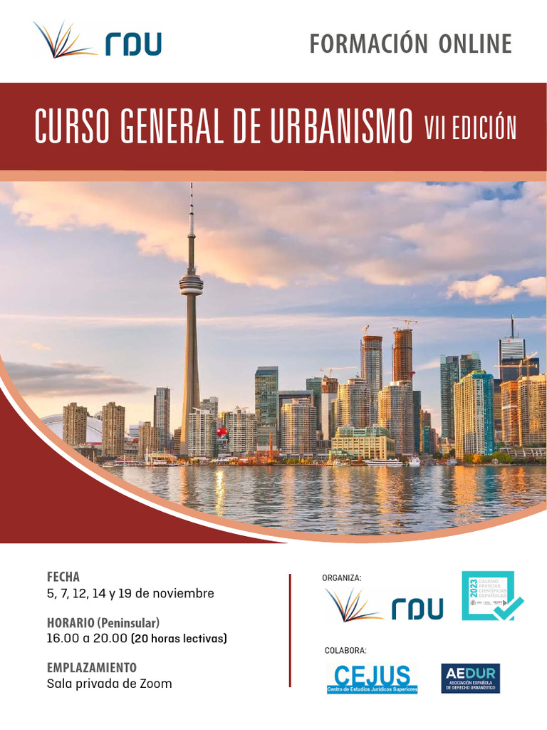 Programa Curso General de Urbanismo - 2024 | PDF