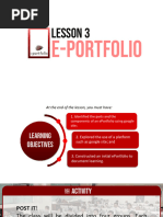 Instructions For Creating Your EPortfolio Using Google Sites | PDF