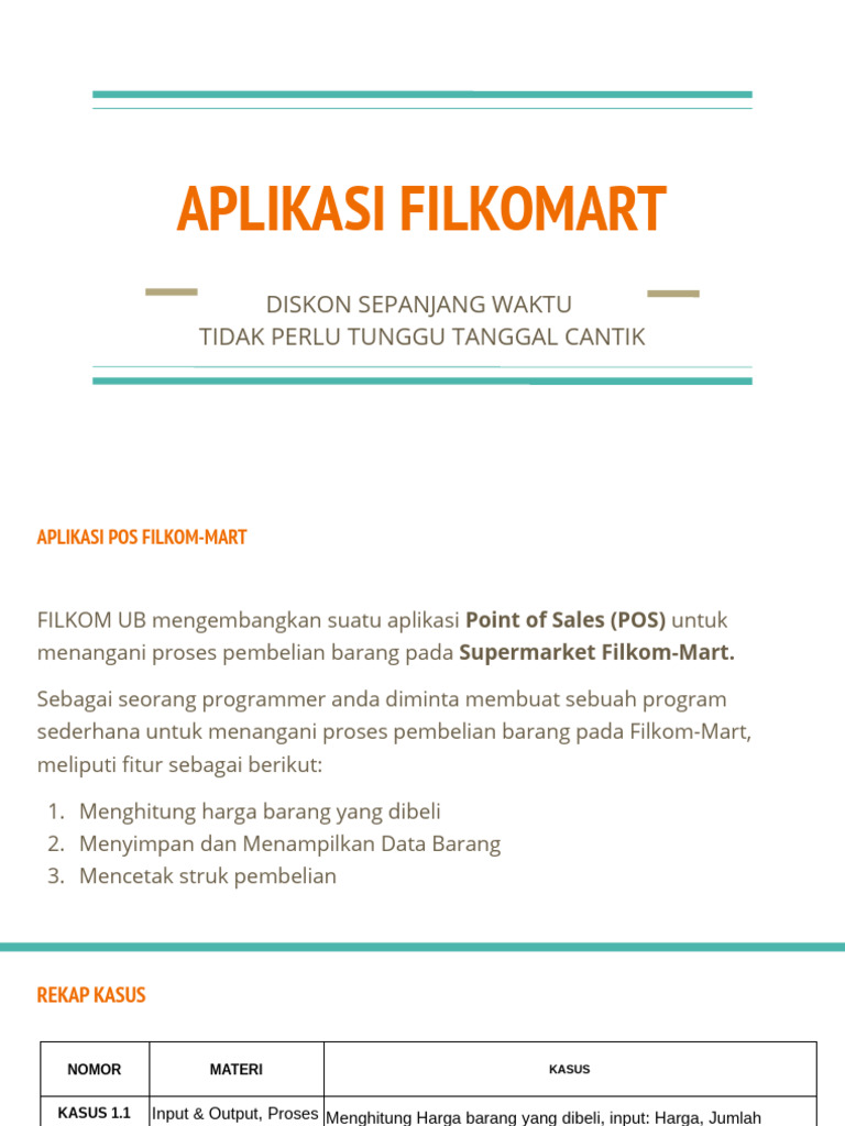 Aplikasi Filkom-Mart | PDF