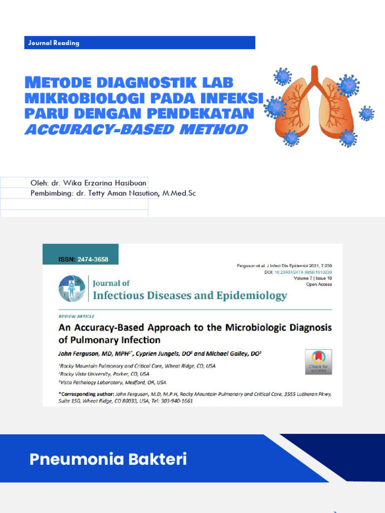 Metode Diagnostik Lab Mikrobiologi Pada Infeksi Paru | PDF