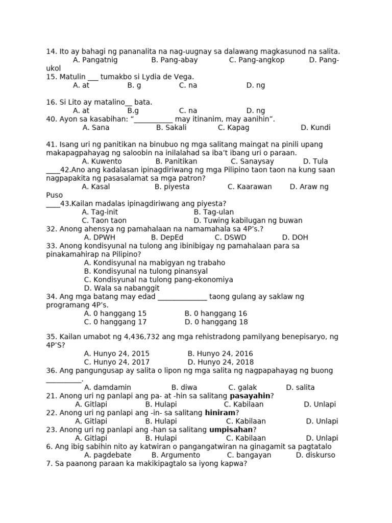 Fil Summative q3 | PDF