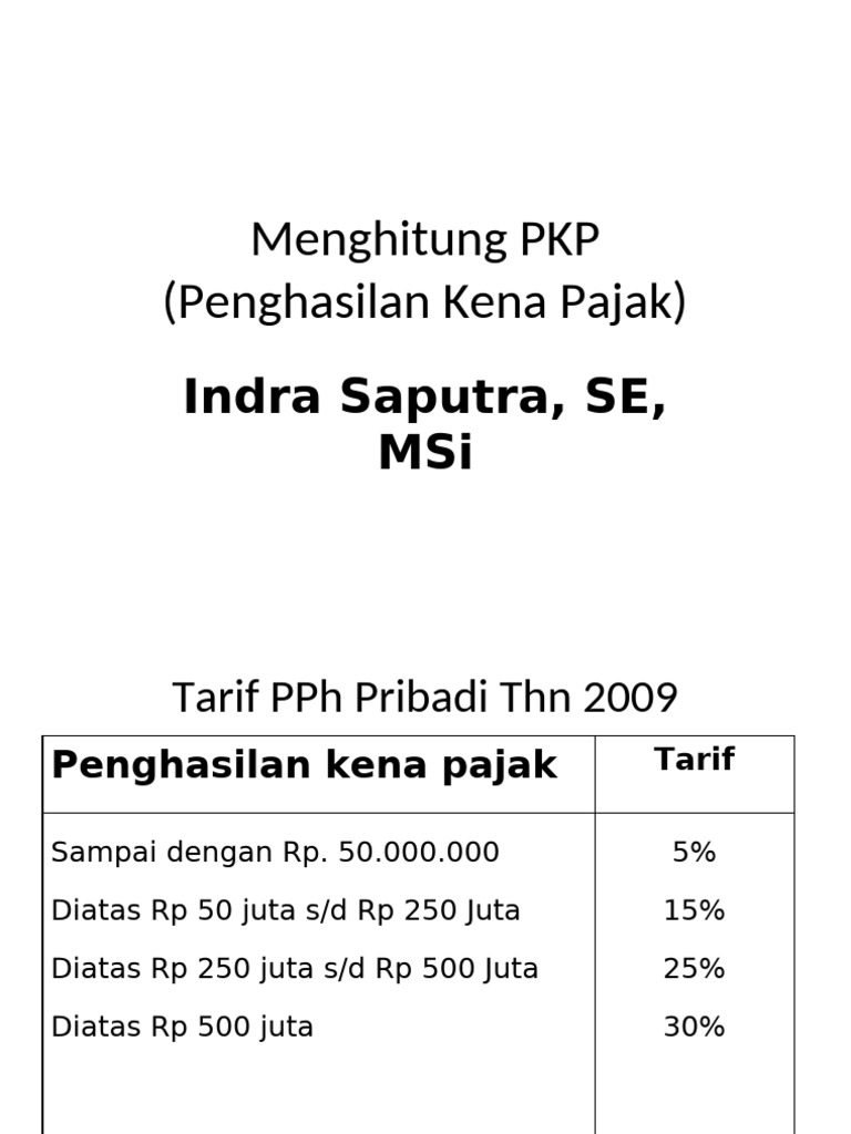 Menghit PKP PPH 21 | PDF