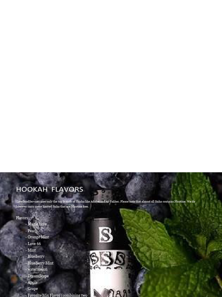 Hookah Flavors | PDF