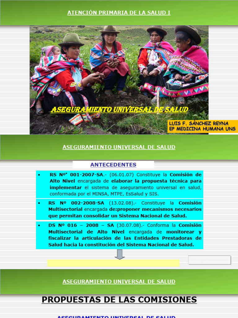 Clase Aseguramiento Universal en Salud Aps 2024 | PDF