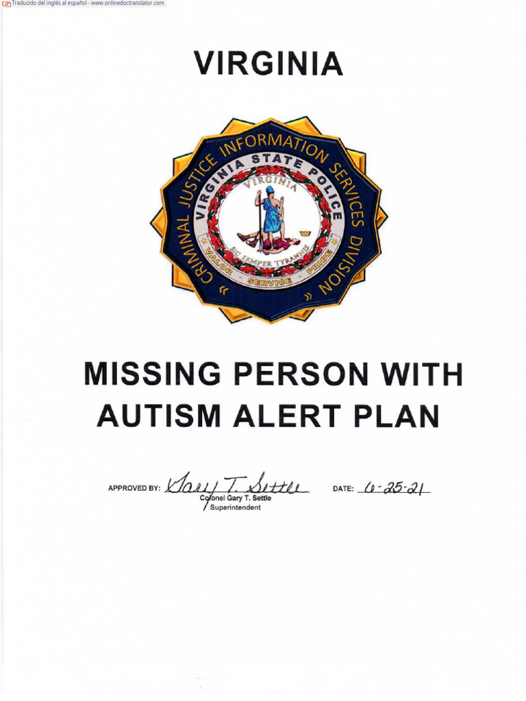 Autism Alert Plan 2021.en - Es | PDF