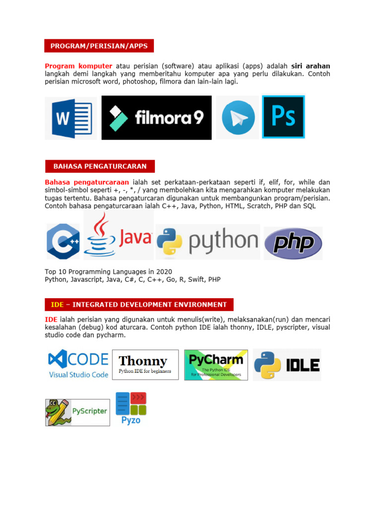 Program Komputer Atau Perisian | PDF