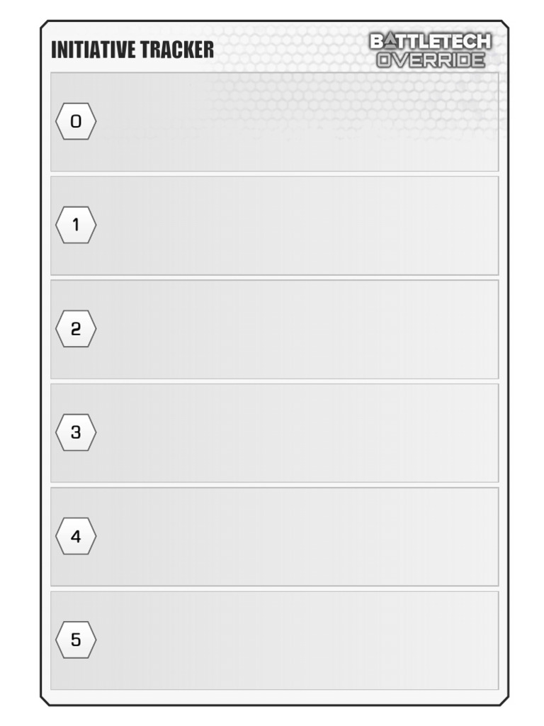 Override Initiative Tracker | PDF