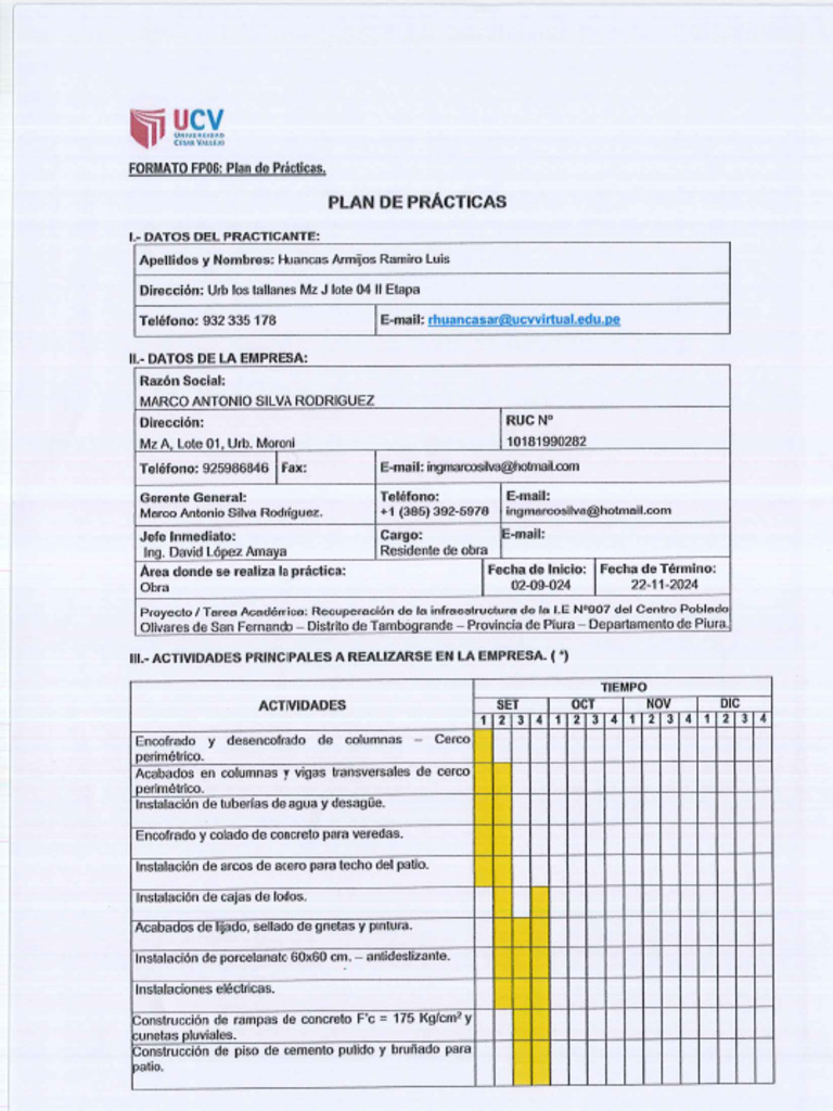 Plan de Practicas - 202409300855 | PDF