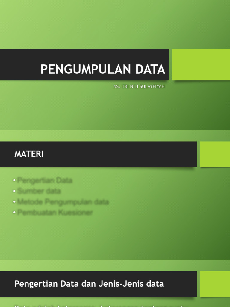 Pengumpulan Data | PDF