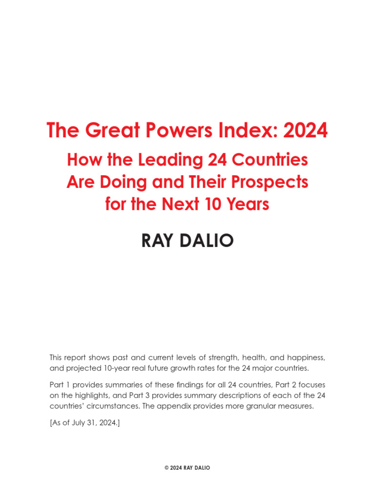 DalioRay Power Index Appendix | PDF | Happiness | Economic Growth