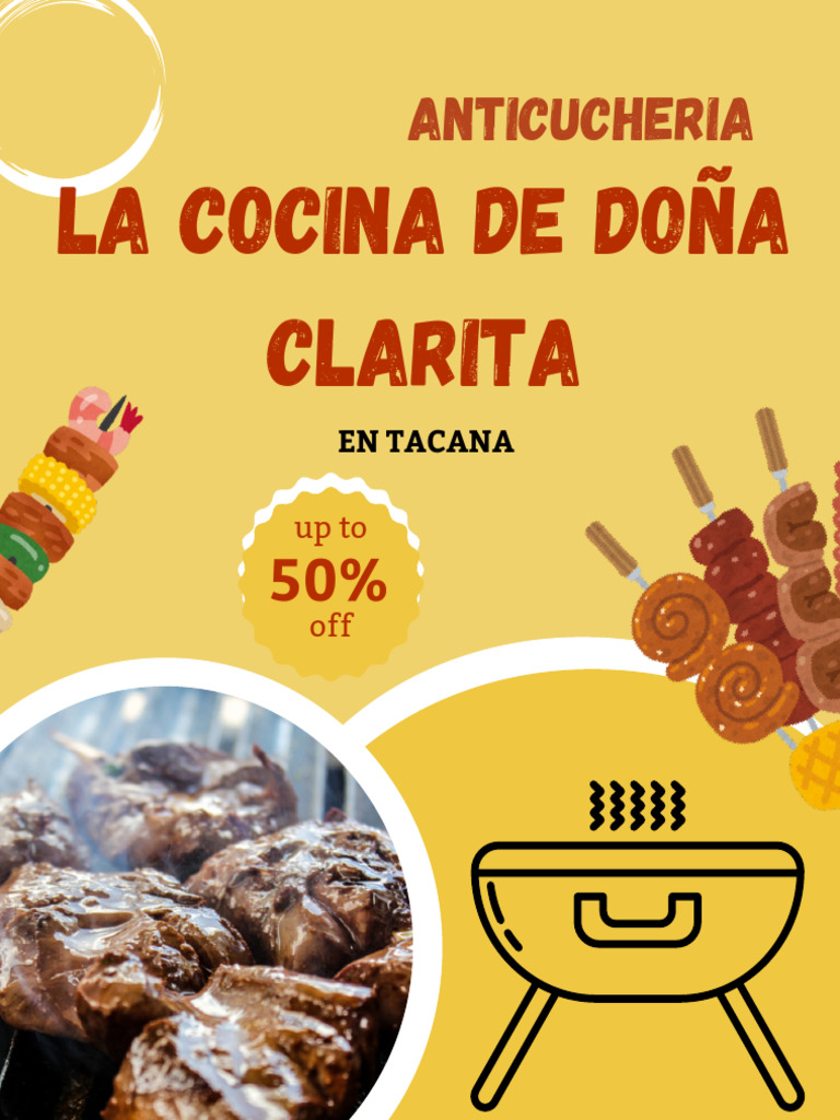 Orange and White Bold Food Menu Poster | PDF