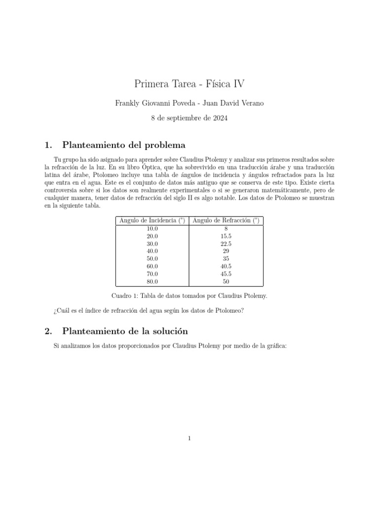 Primera Tarea Física IV | PDF