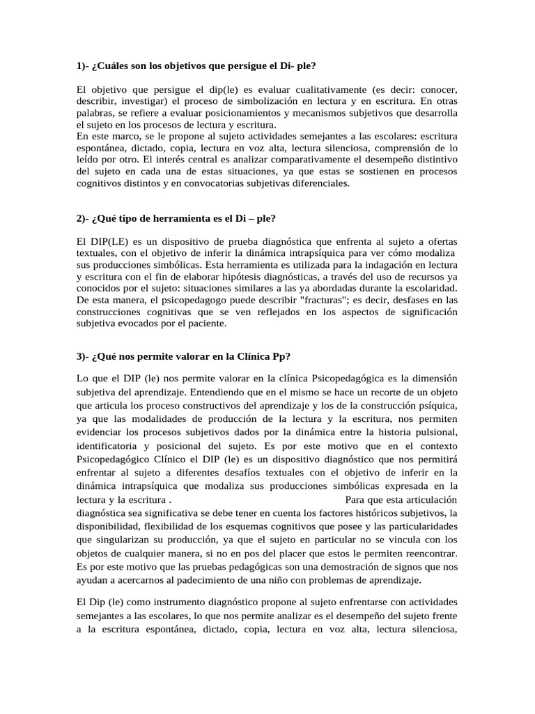 Guía DIPLE | PDF
