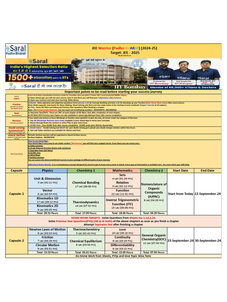 Uploads Padho India Time Table PI JW 2024-09-15 | PDF
