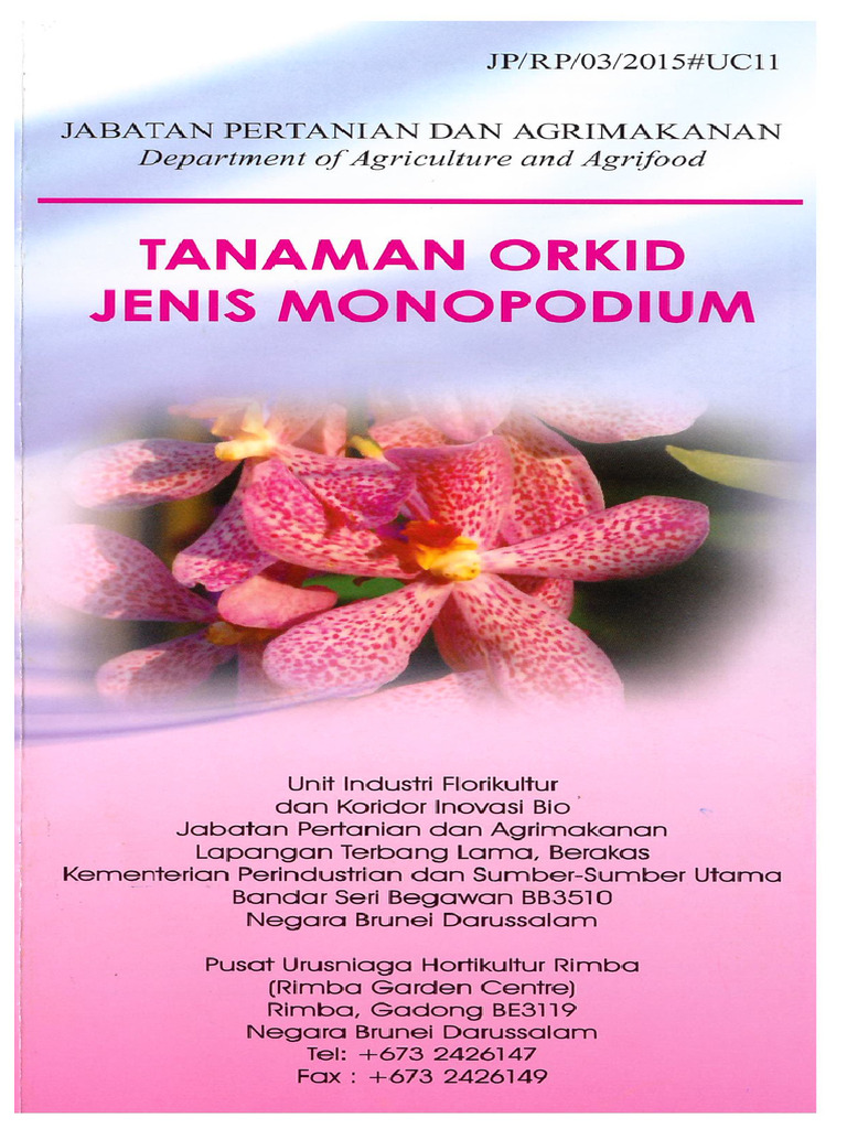 Tanaman Orkid Jenis Monopodium | PDF