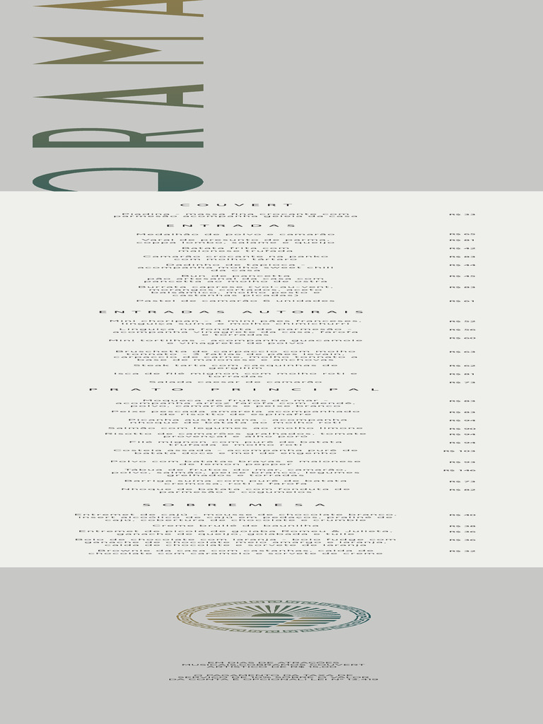 Menu Orama Comidas Digital 17.01.2024 | PDF