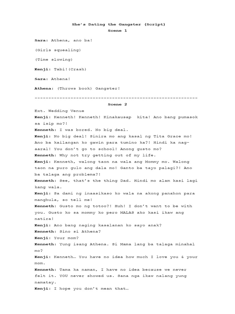She's Dating the Gangster Script | PDF