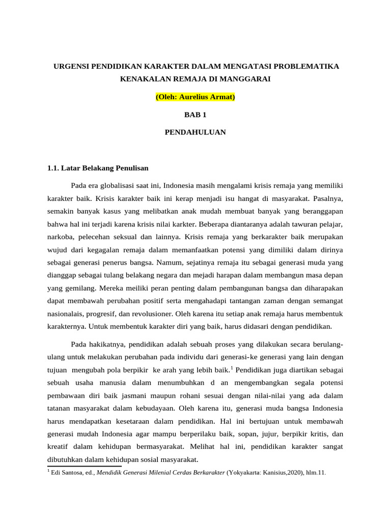 Bab Pendahuluan | PDF