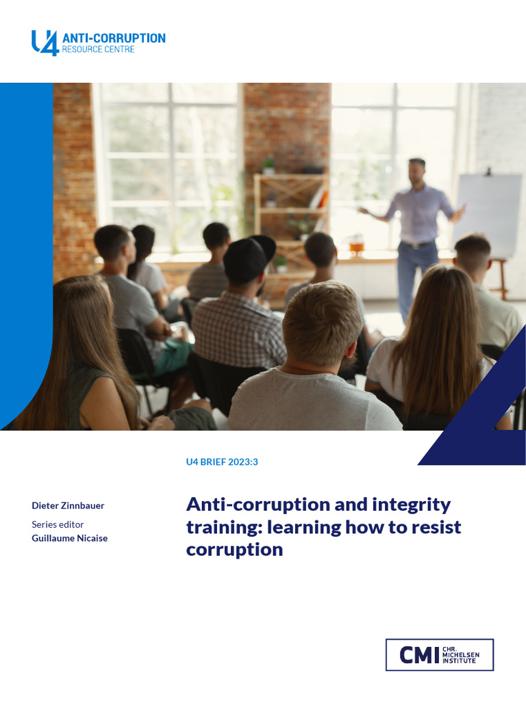 Anti Corruption Integrity Training Learning How To Resist Corruption | PDF