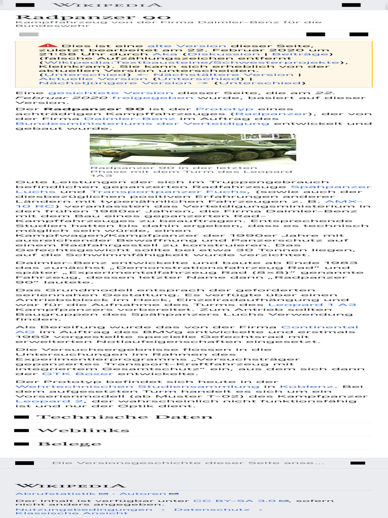 Radpanzer 90 - Wikipedia | PDF