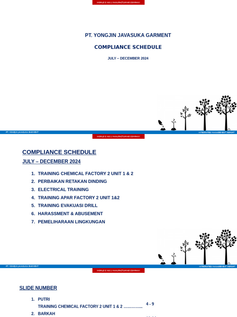 Compliance Schedule 2024-1 | PDF