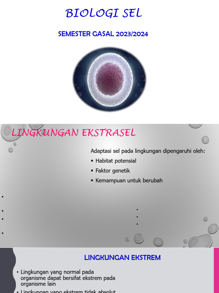 Bahan Ajar Biologi Sel Bahan Ajar Biologi Sel | PDF