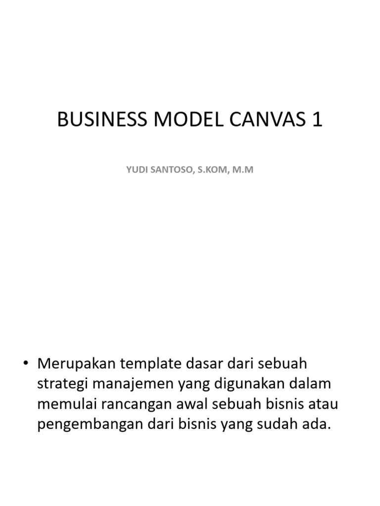 Materi 4 Bisnis Model Canvas | PDF