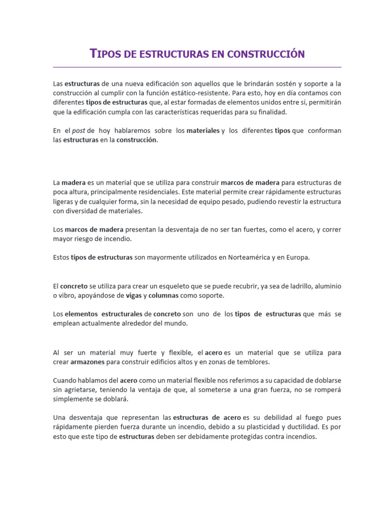 Tipos de Estructuras | PDF